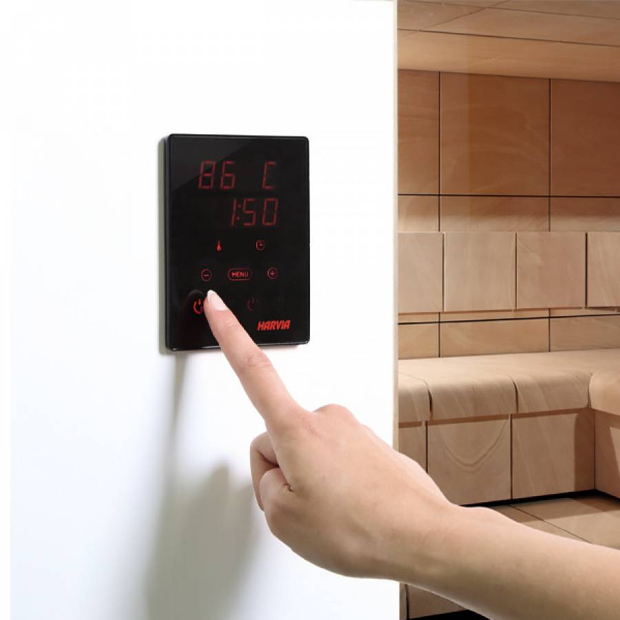 Электрическая печь Harvia Wall Black Steel 9 кВт SW90E (без пульта ...